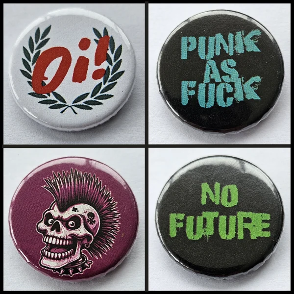 Punk Badge Pack 4 – Rude Rebel Clothing